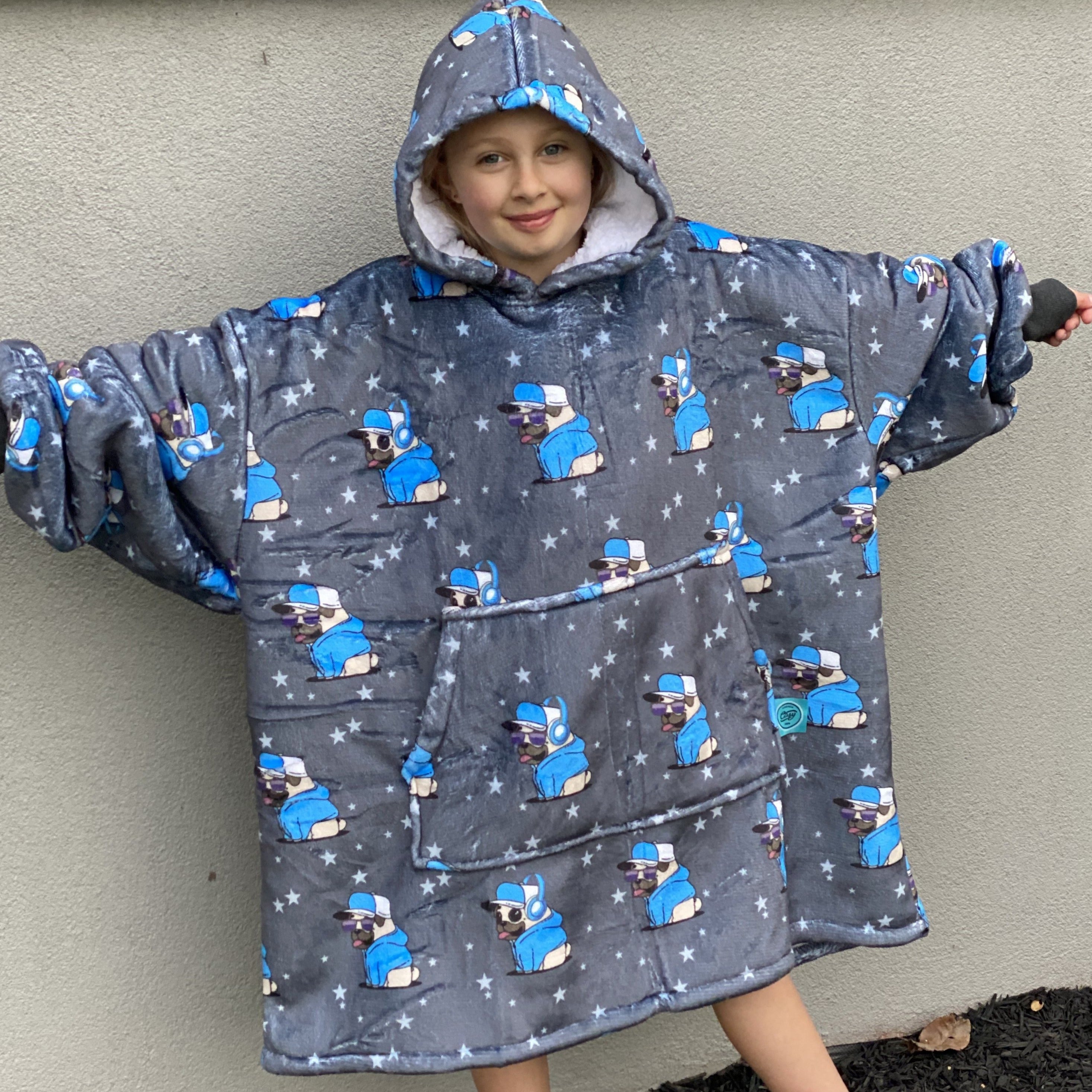 Hooded cosy kids sizing